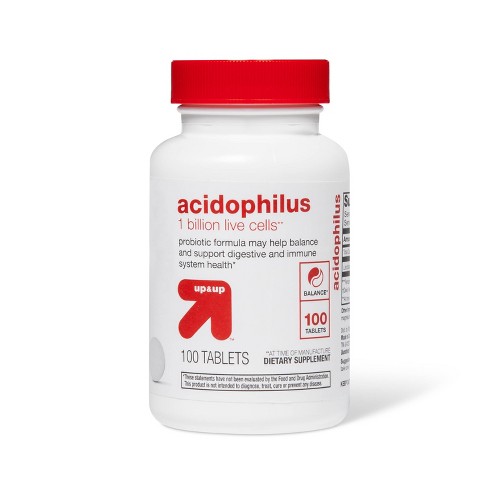 Acidophilus 1 Billion Active Cells Probiotic Tablets 100ct - Up&up ...
