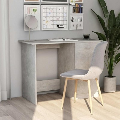 Vidaxl Writing Desk Concrete Gray 55.1"x19.7"x30.3" Chipboard, 800814 ...