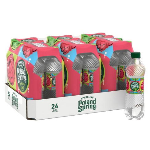 Poland Spring Raspberry Lime Sparkling Water - 24pk/0.5l Bottles : Target