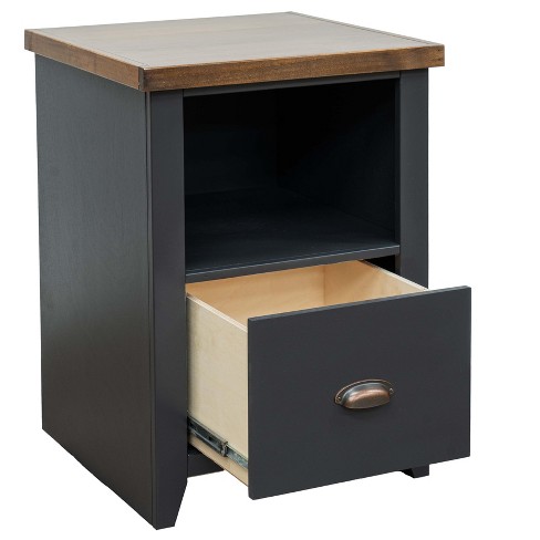 Nicbex 1 Drawer File Cabinet With 1 Open Shelf,office Cabinet With ...