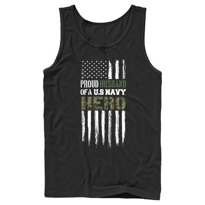 Men's United States Navy Proud Husband Of A Hero Tank Top - Black - 2x ...