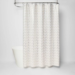 Shower Curtain Ruffle Diamond White - Lush Décor : Target