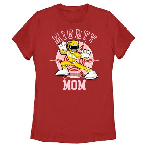 Women's Power Rangers Mighty Mom Yellow T-shirt : Target