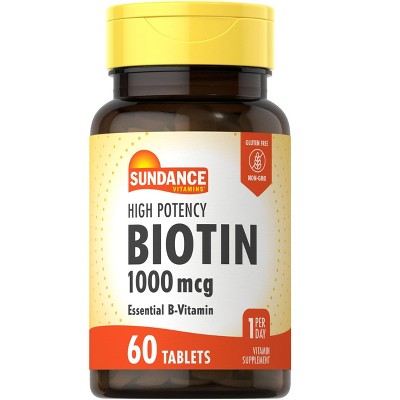 Sundance High Potency Biotin 1,000 Mcg | 60 Tablets : Target