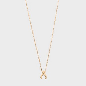 Tiny wishbone necklace store