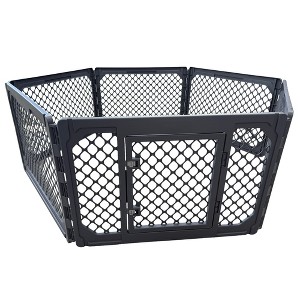 Mirapet 6-Panel Modular Dog and Puppy Playpen, Indoor/Outdoor Pet ...