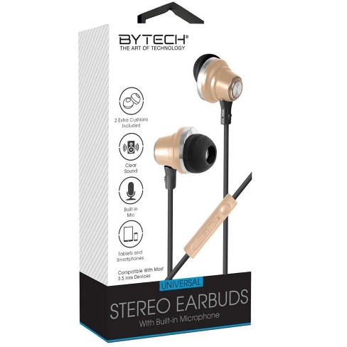 Bytech Stereo Earbudsbyaueb141gd : Target