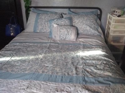 8pc King Casey Embroidered Comforter Set Neutral - 510 Design : Target