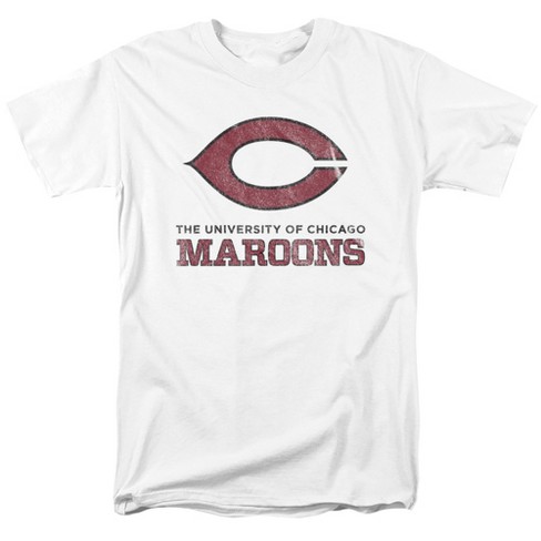 University Of Chicago Official Maroons Logo Adult T Shirt,white, Large ...
