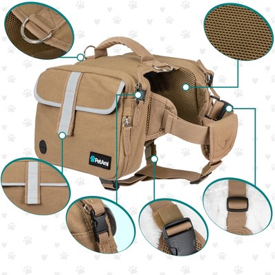 Petami Dog Backpack, Saddle Bag For Dogs To Wear, Harness Reflective ...