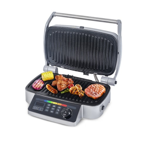 Commercial Chef Contact Grill With 9 Preset Options, Black : Target