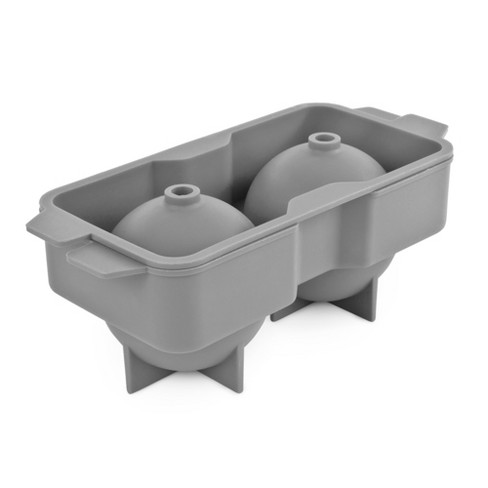True Gray Neptune Sphere Ice Cube Mold - Silicone Ball Ice Cube Molds ...
