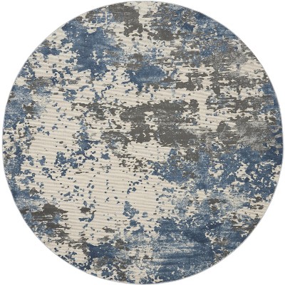Nourison Rustic Textures Modern Brushstrokes Indoor Area Rug Grey/blue ...