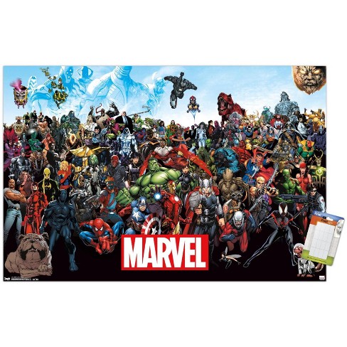 Trends International Marvel Comics - The Marvel Lineup Unframed Wall ...