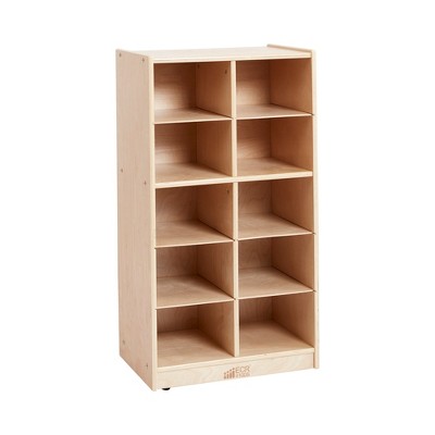 Ecr4kids 10 Cubby School Storage Cabinet - Rolling Cabinet With Tray ...