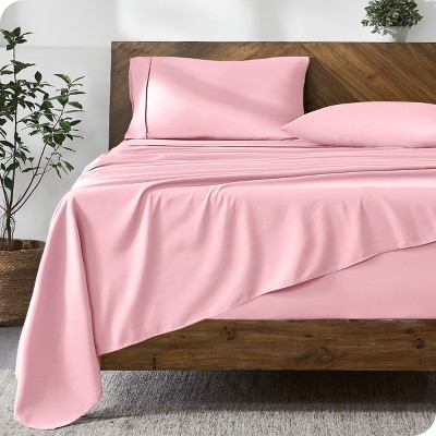 Twin Xl Light Pink 22 Inch Extra Deep Pocket Sheet Set, Double Brushed ...
