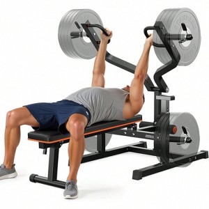 FEIERDUN 3-Grip U-Handles Chest Press Machine, 1250LBS Heavy-Duty Bench ...