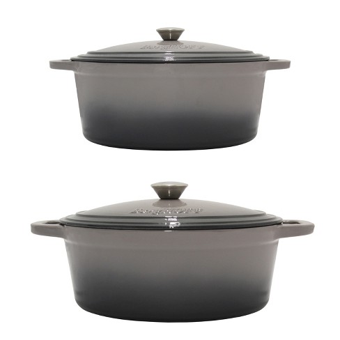 Berghoff Neo 4pc Cast Iron Cookware Set, 5qt. & 8qt. Dutch Ovens ...