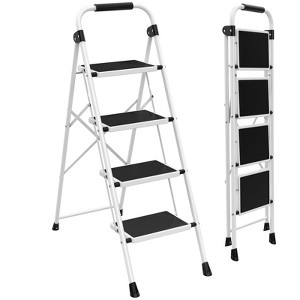 JIONJOY 4-Step Folding Step Stool – 330LB Anti-Slip Wide Pedal Ladder ...