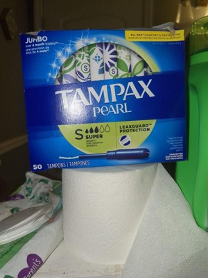 Tampax Pearl Ultra Absorbency With Leakguard Braid Tampons - Unscented ...