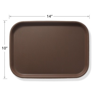 Jubilee (set Of 4) 10" X 14" Restaurant Serving Trays, Brown - Nsf ...